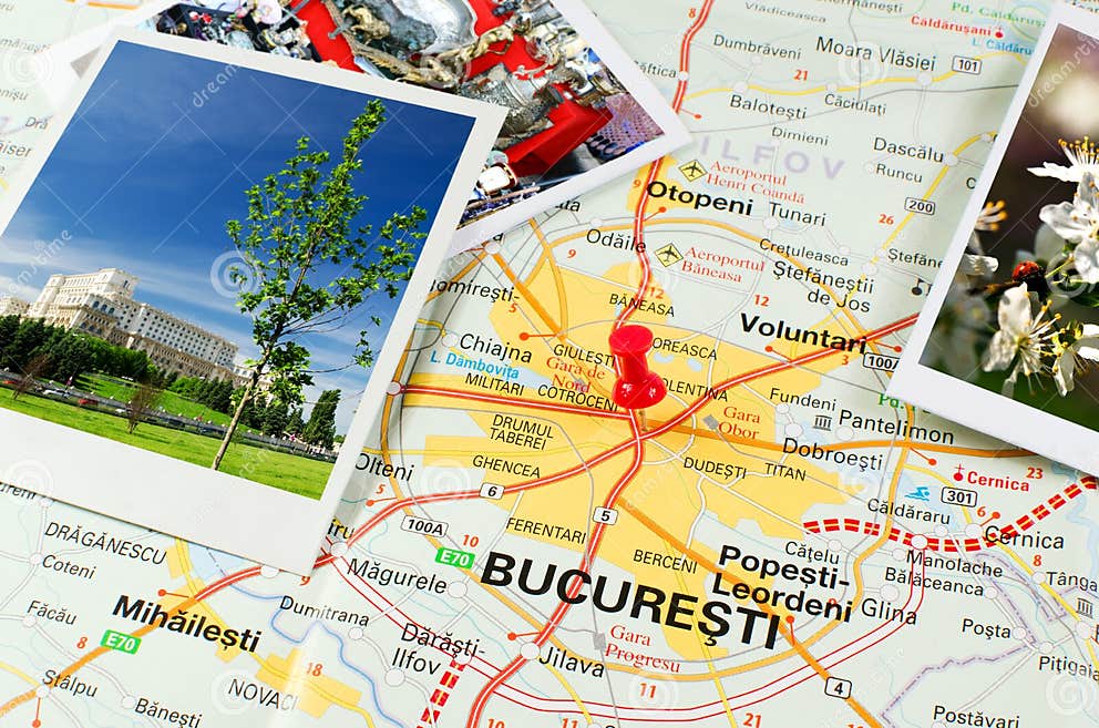 Romanian map - Bucharest stock photo. Image of capital - 20921492