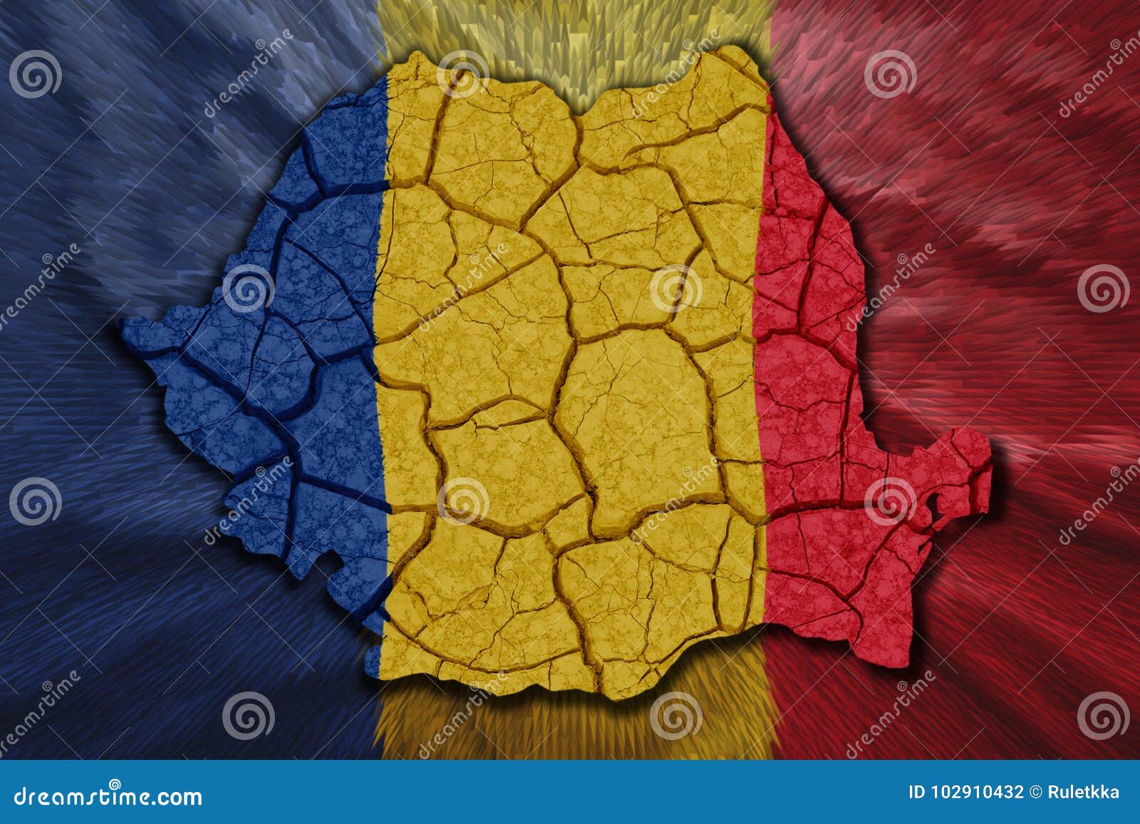 Romanian Map stock illustration. Illustration of glory - 102910432