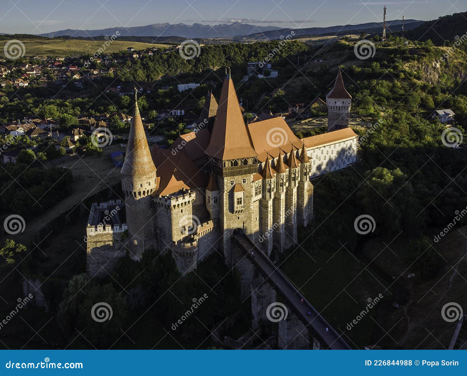Romanian medieval castle stock photo. Image of landscape - 226844988