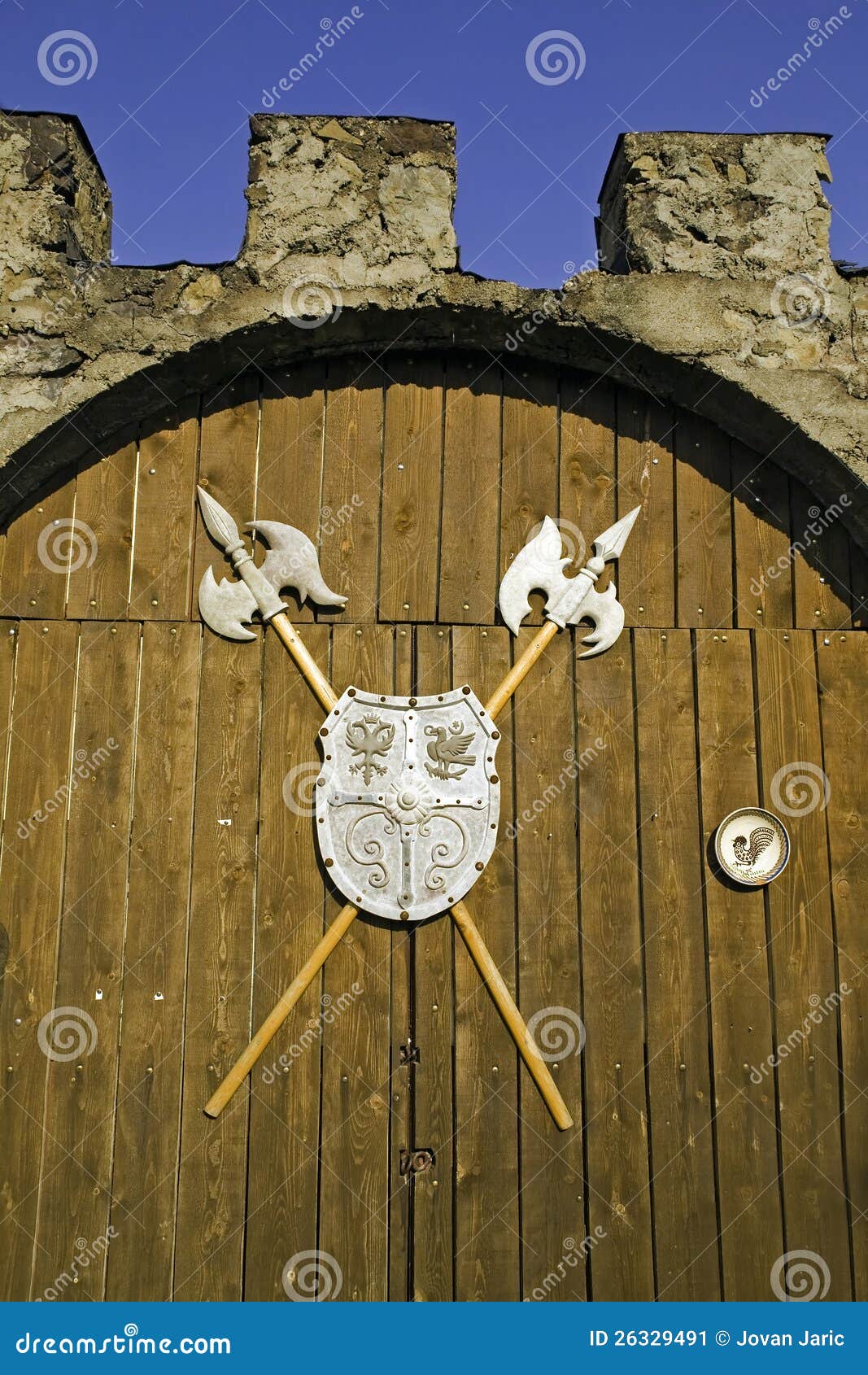 Romanian Medieval Halberd on Fortress Stock Image - Image of interior ...