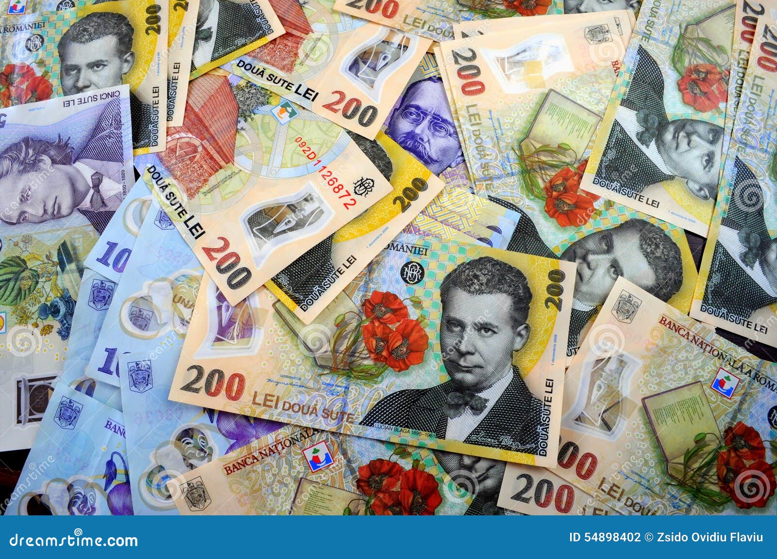 Romanian money stock photo. Image of conceptual, banknotes - 54898402