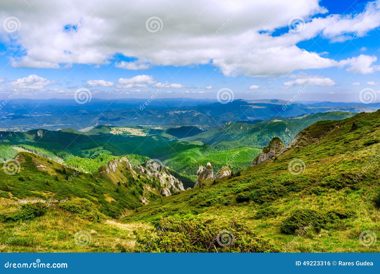 Romanian Mountain Landscape Stock Photo - Image of country, landscapes ...