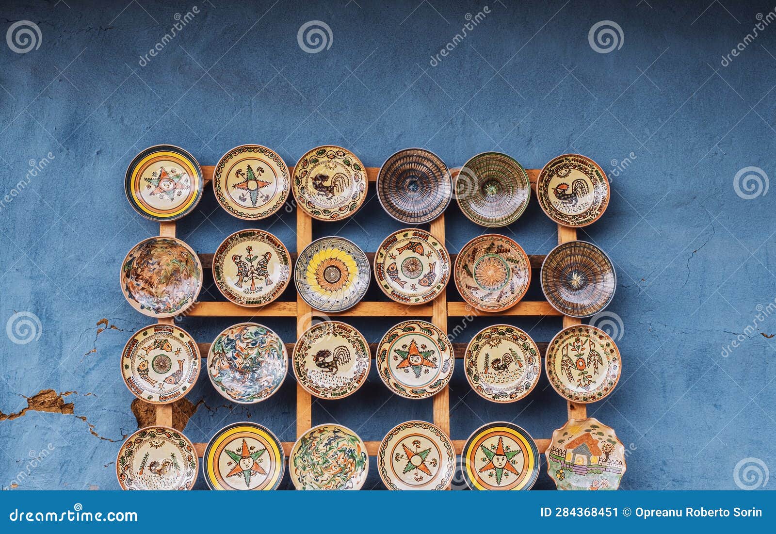 Romanian National Folklore Authentic Traditional Plate with Ornaments ...