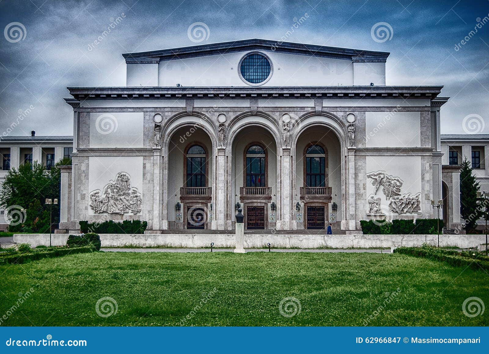 Romanian National Opera Facade Editorial Photography - Image of yellow ...