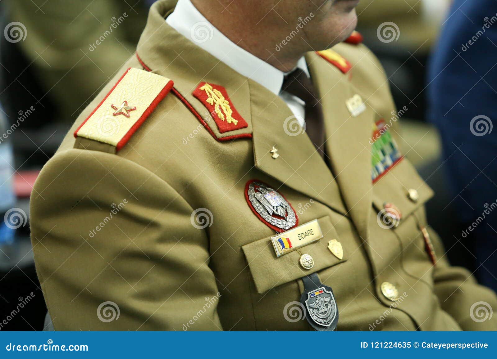 Romanian One Star General Uniform Stock Image - Image of forces ...