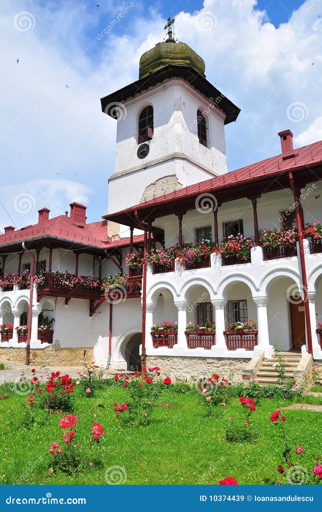 Romanian Orthodox Monastery Stock Image - Image of house, tombstone ...