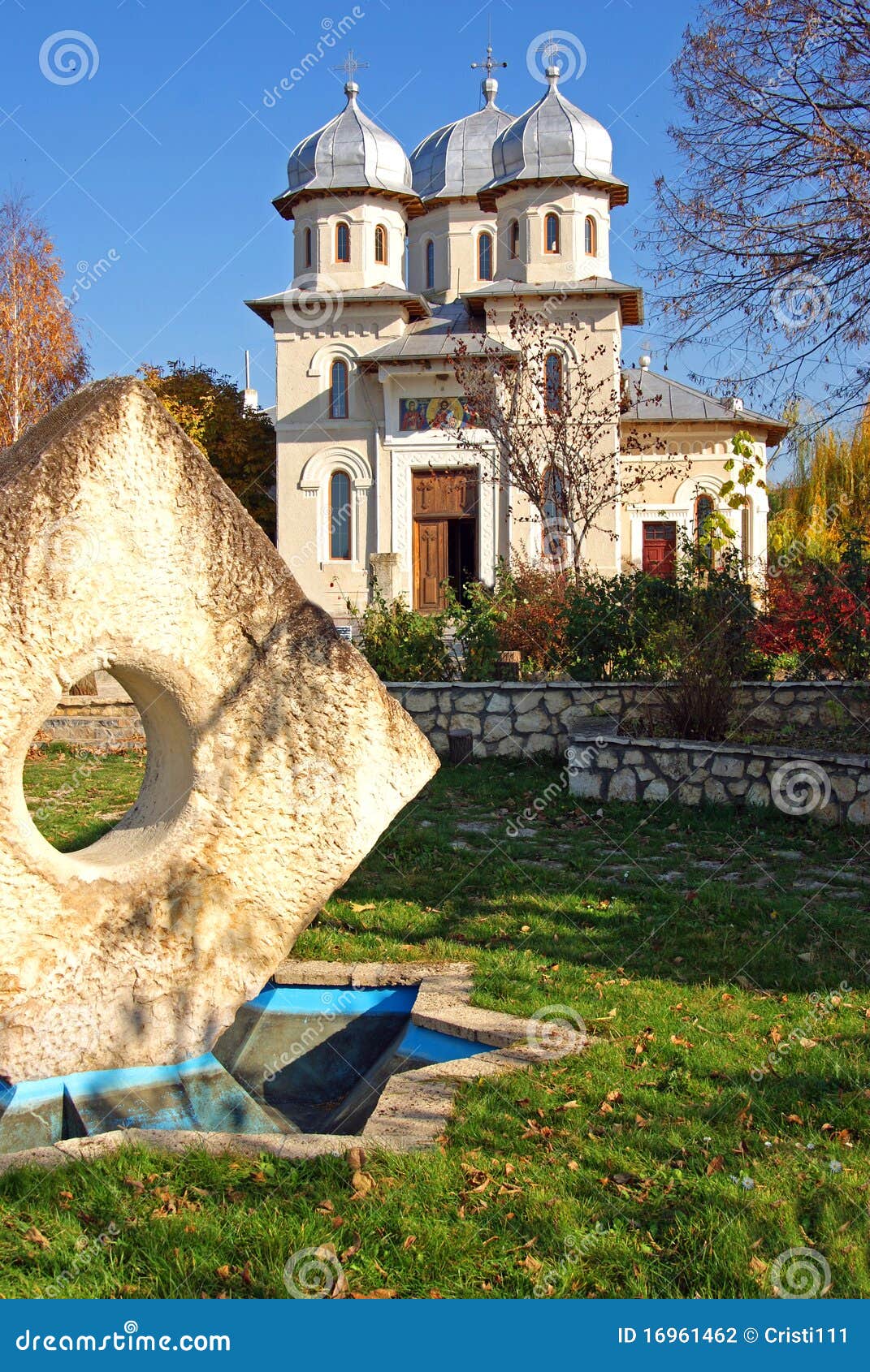 Romanian Orthodox Monastery Stock Photo - Image of curves, mary: 16961462