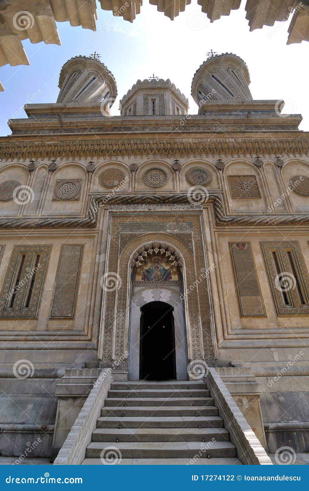 Romanian Orthodox Monastery Stock Photo - Image of religion, tower ...