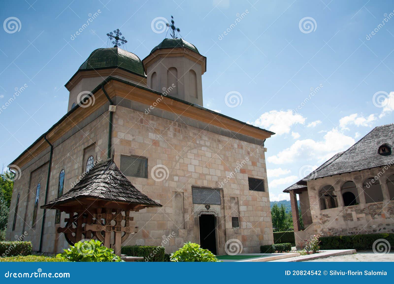 Romanian Orthodox Monastery Stock Photo - Image of cross, beautiful ...