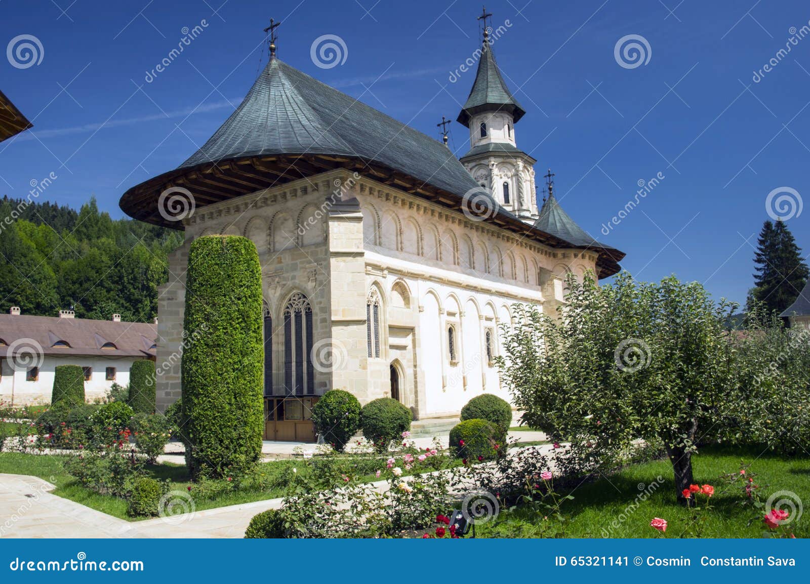 Romanian Orthodox Monastery of Putna Stock Image - Image of baroque ...
