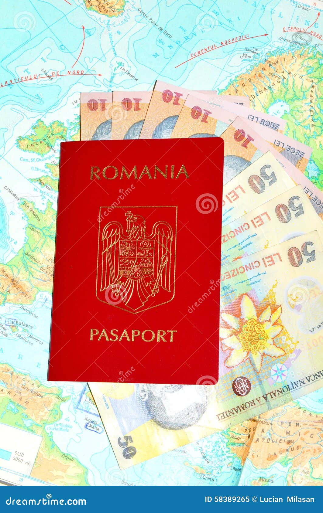 Romanian passport stock image. Image of finances, fortune - 58389265