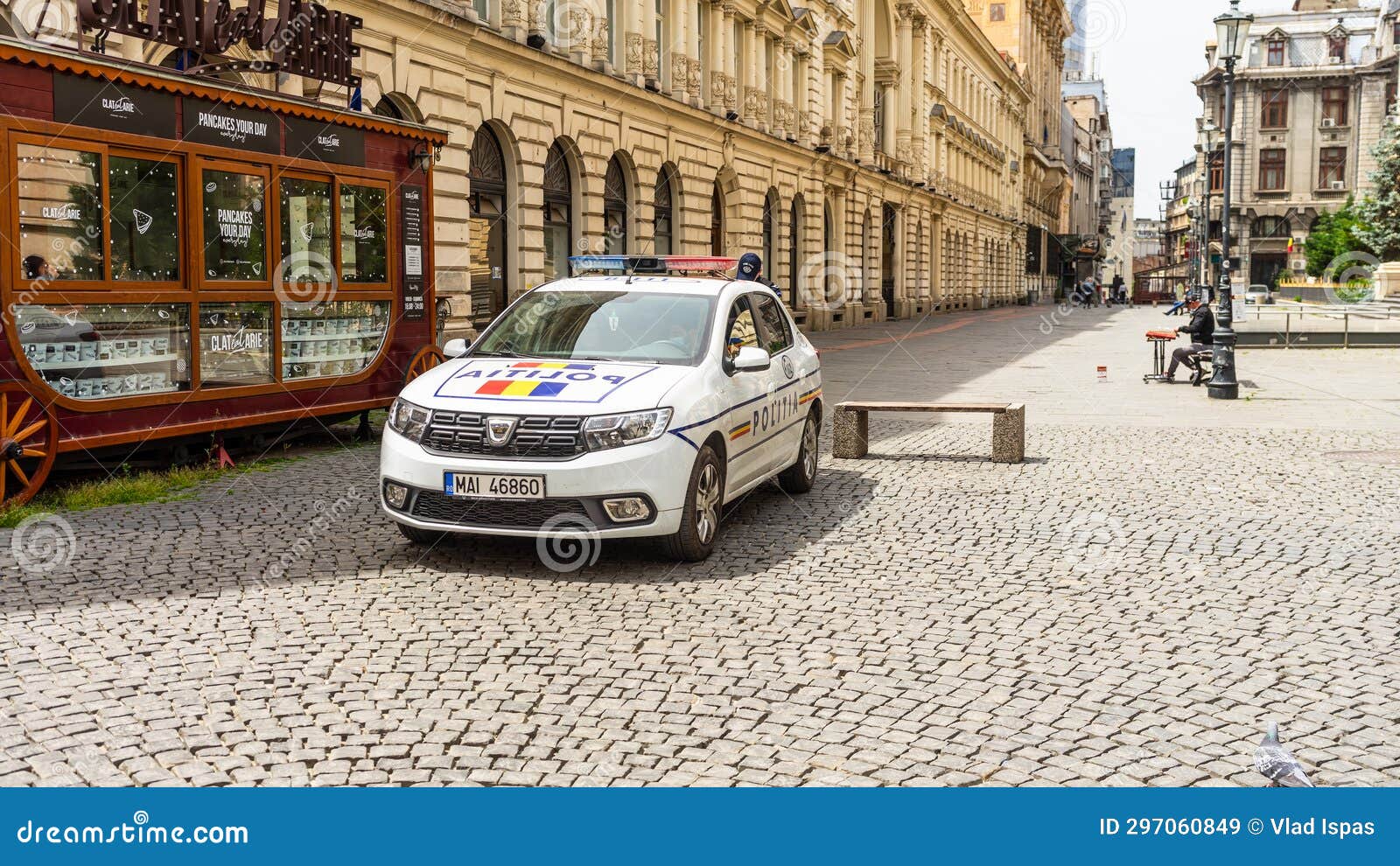 Romanian Police Car in Traffic during Rush Hour in Bucharest Editorial ...