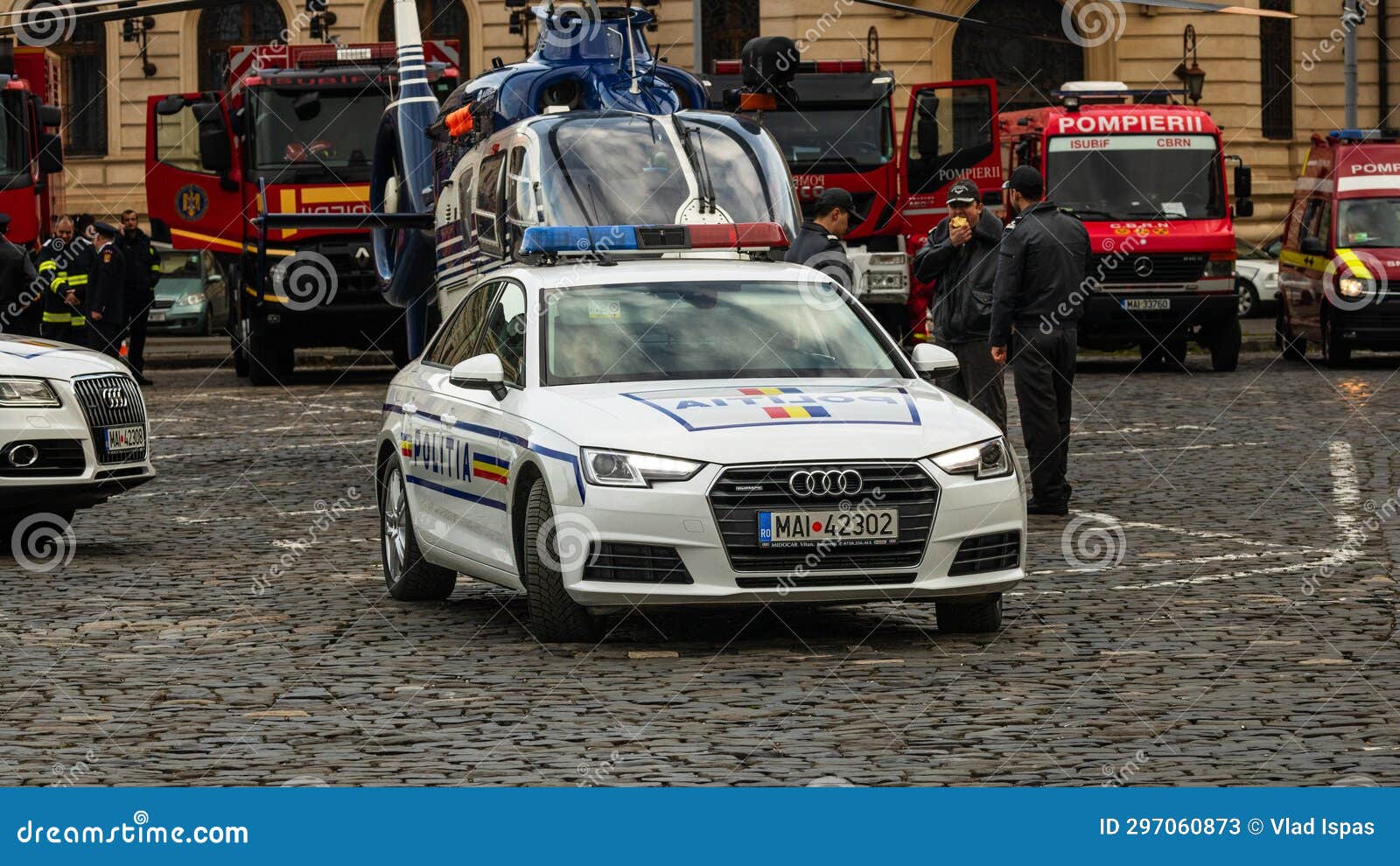 Romanian Police Car in Traffic during Rush Hour in Bucharest Editorial ...