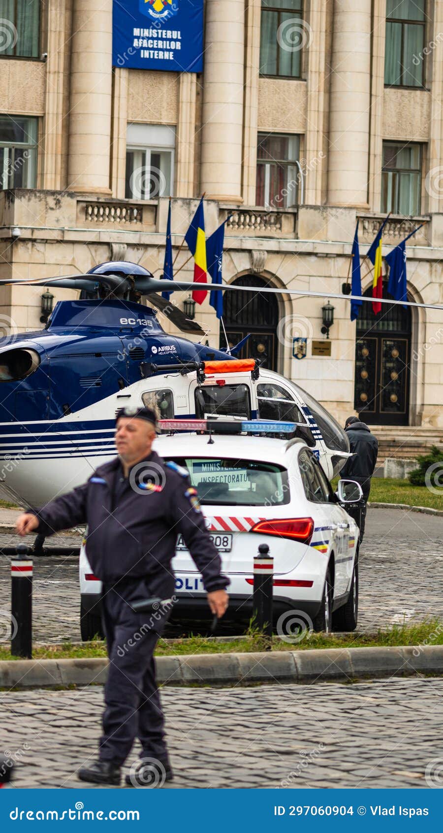 Romanian Police Car in Traffic during Rush Hour in Bucharest Editorial ...