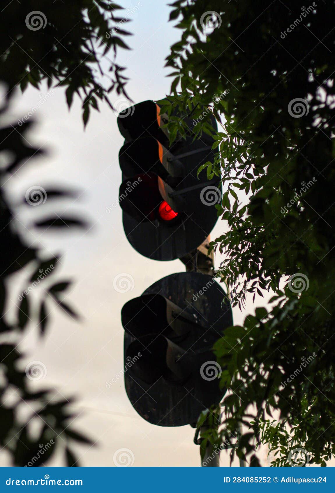Romanian Railway Traffic Light Stock Photo - Image of sculpture ...