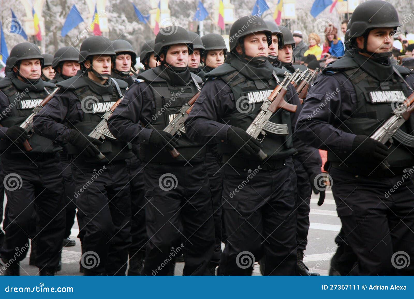 Romanian Riot Policemans March, National Day Editorial Photo - Image of ...