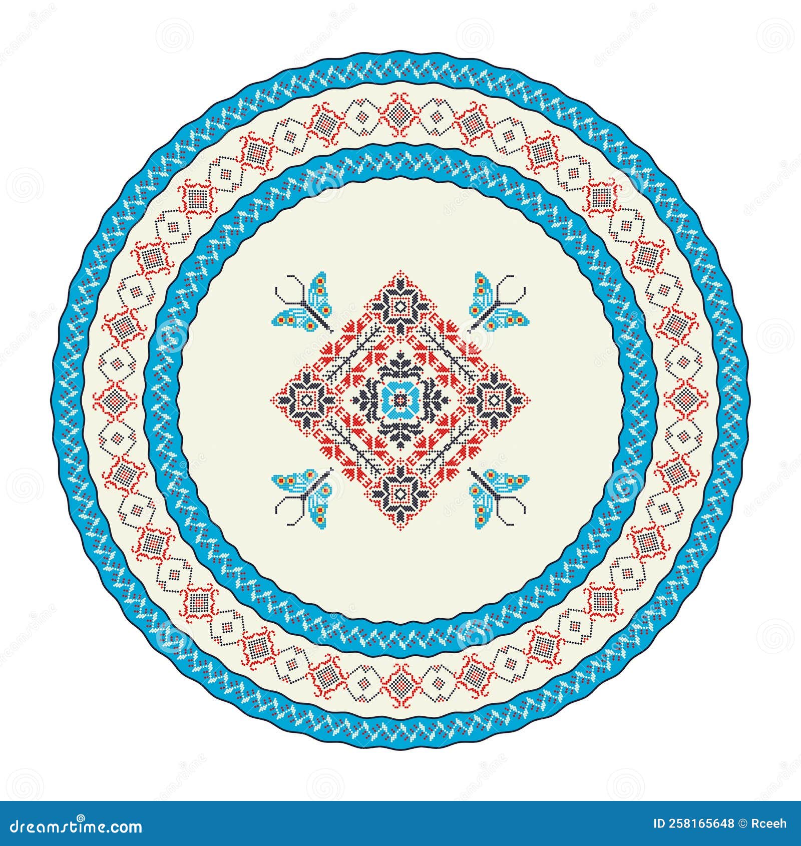 Romanian Round Design Element 5 Stock Vector - Illustration of cross ...