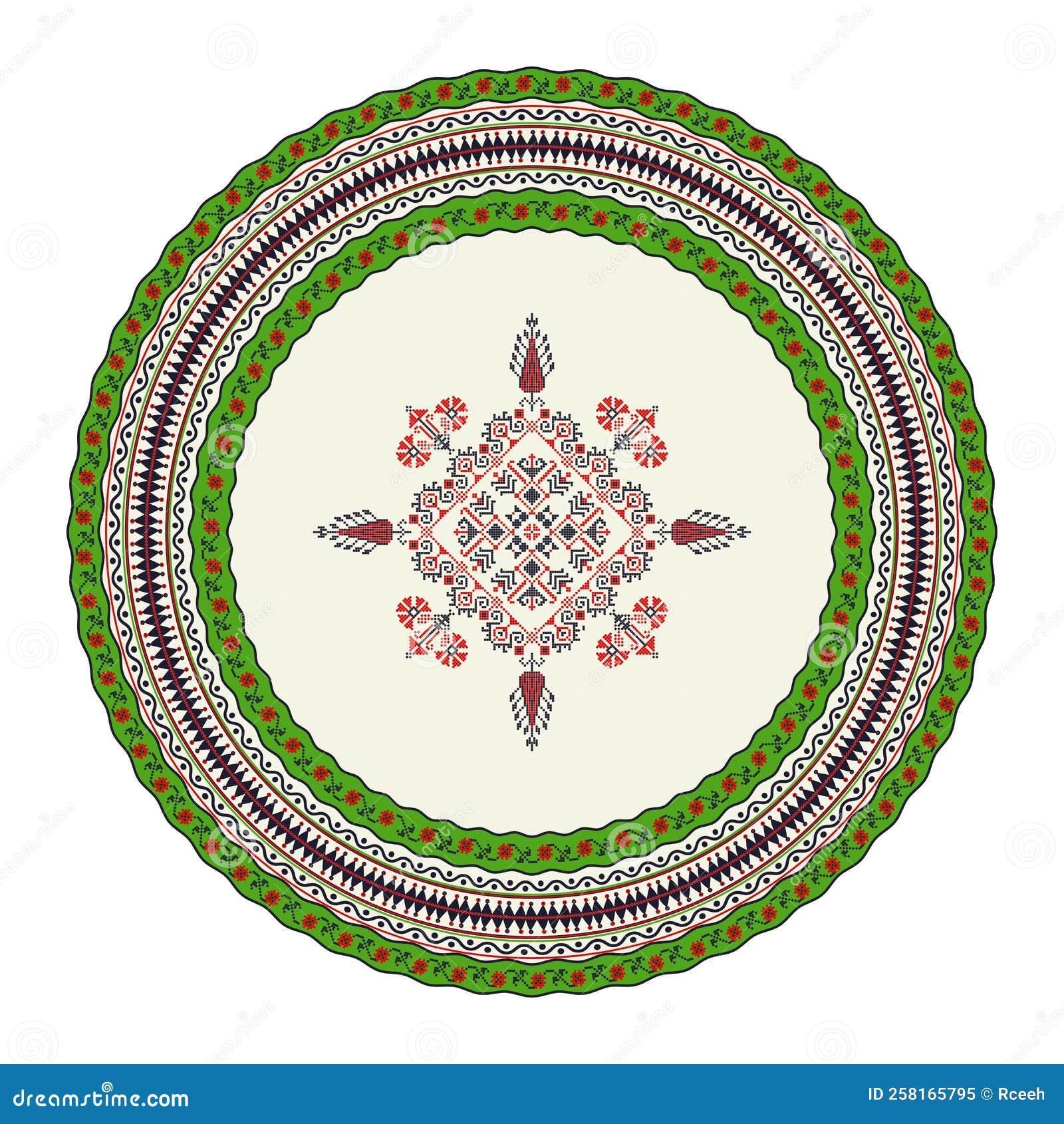 Romanian Round Design Element 9 Stock Vector - Illustration of folklore ...