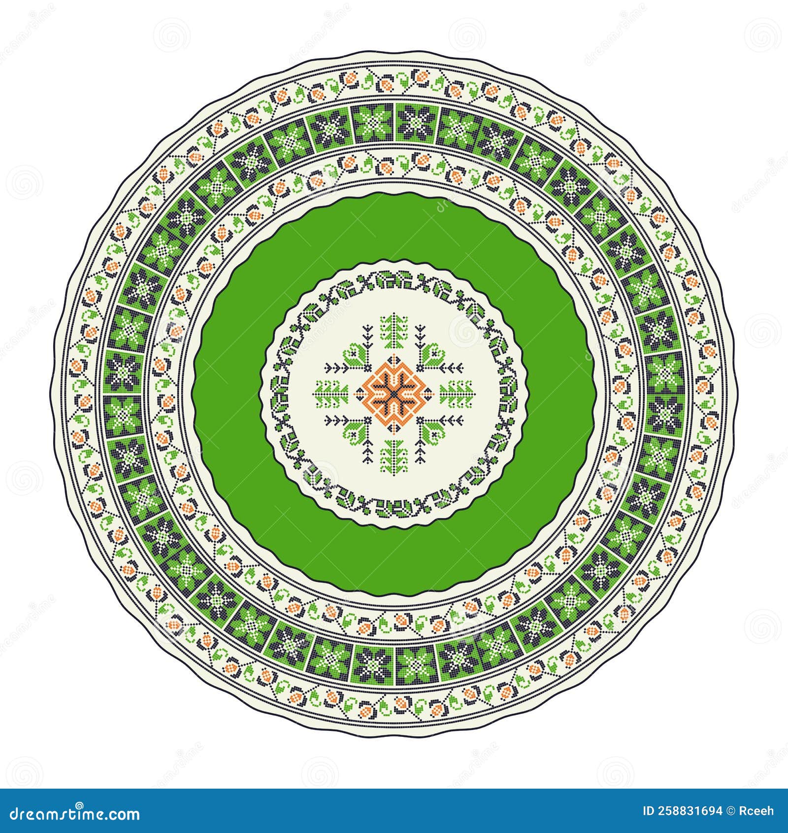 Romanian Round Design Element 28 Stock Vector - Illustration of ...