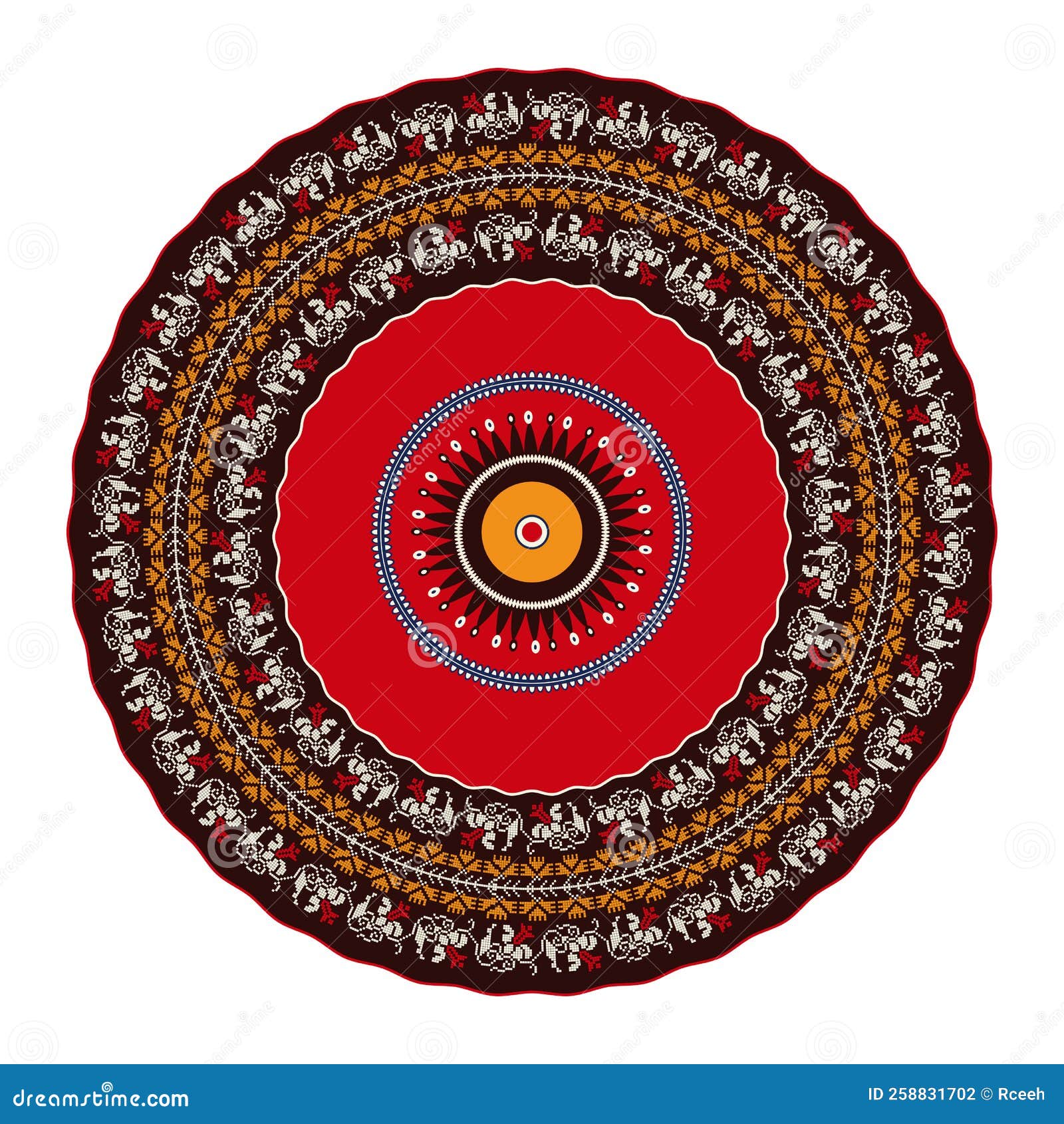 Romanian Round Design Element 31 Stock Vector - Illustration of cross ...