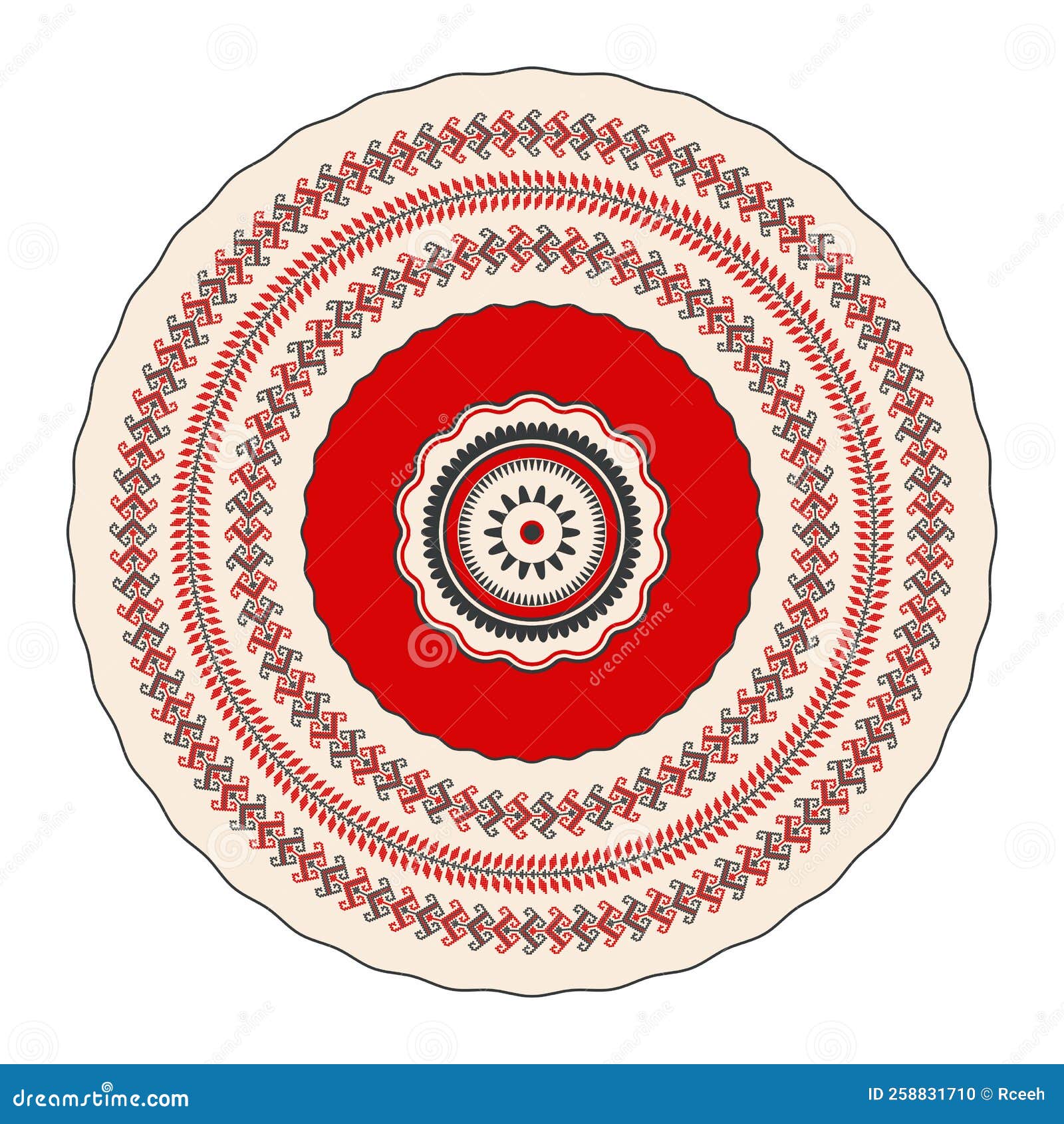 Romanian Round Design Element 34 Stock Vector - Illustration of ...