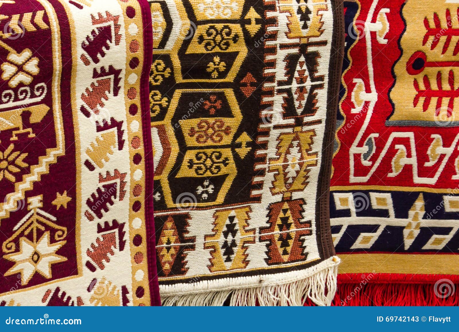 Romanian rugs stock image. Image of techniques, colors - 69742143