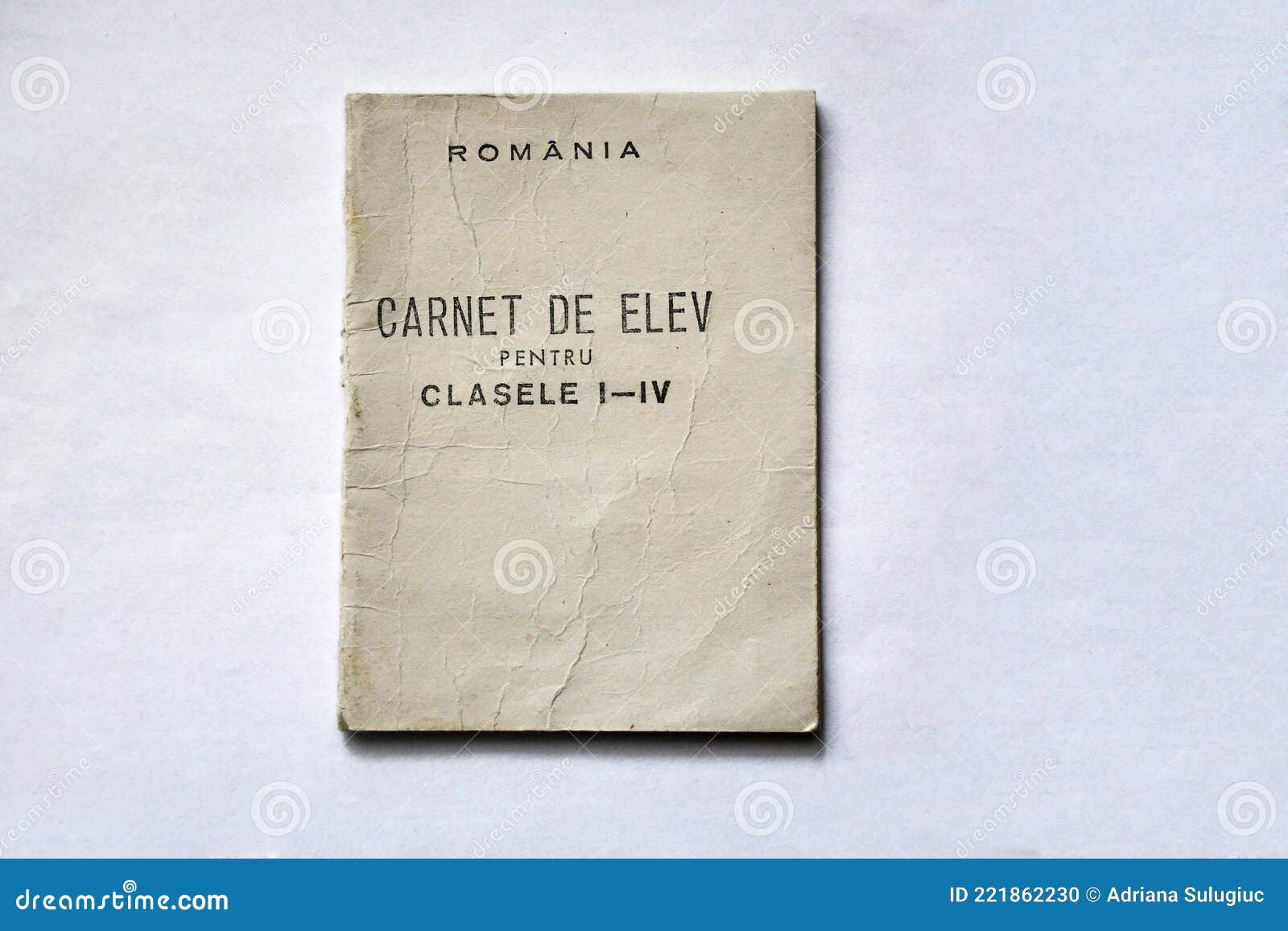 Romanian School Report or Report Card Stock Photo - Image of paper ...