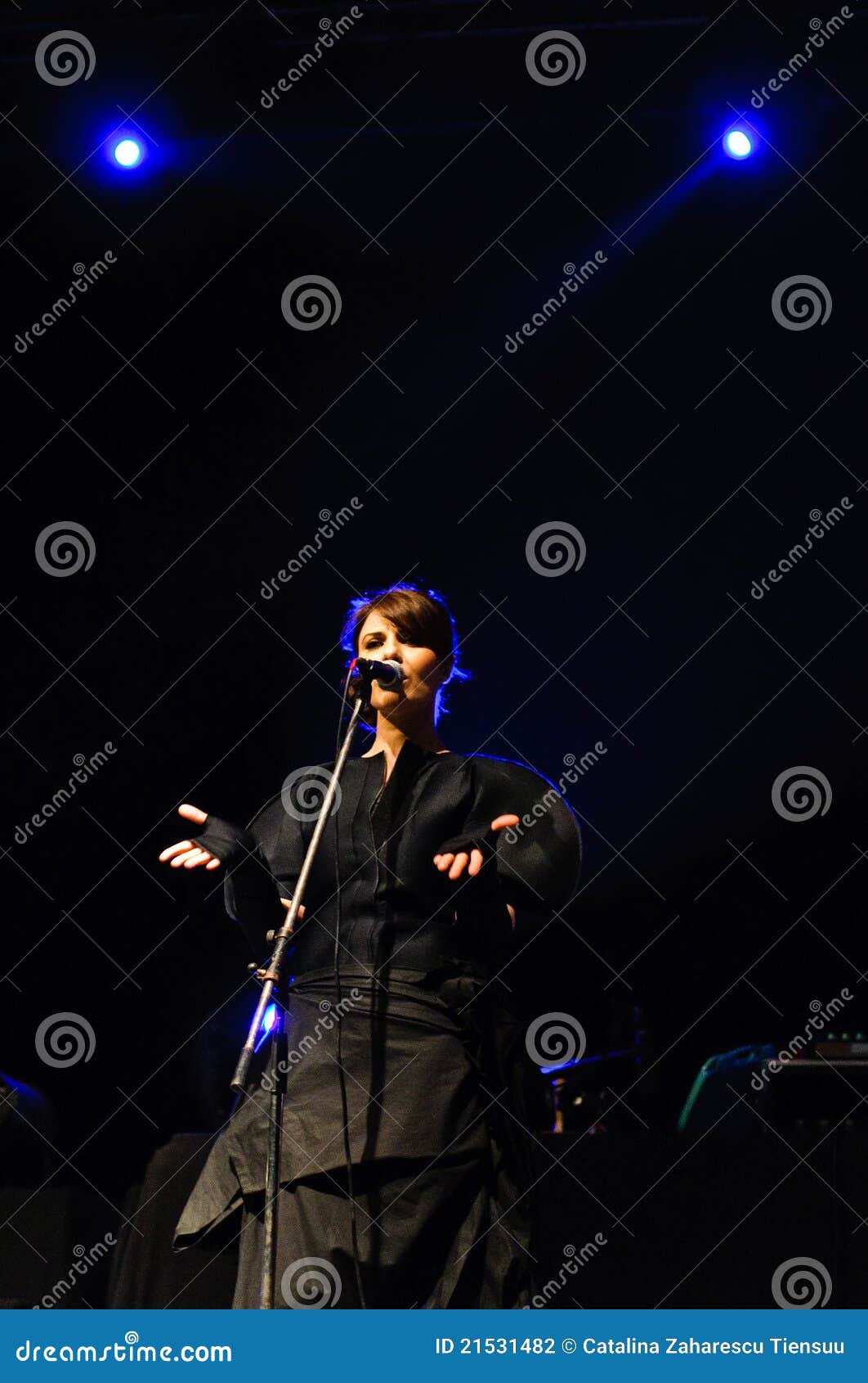 Romanian Singer Mara and Band Performing on Stage Editorial Photography ...