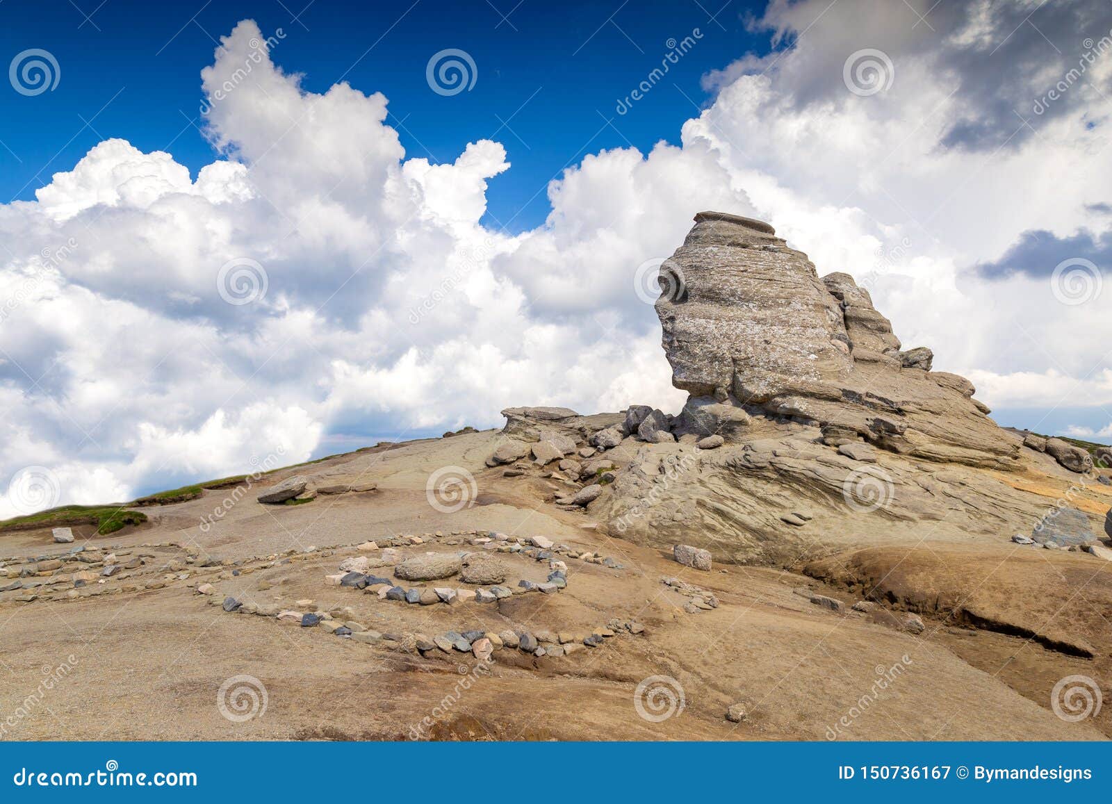 Romanian Sphinx. the Sphinx Natural Rock Formation in Bucegi Mountains ...