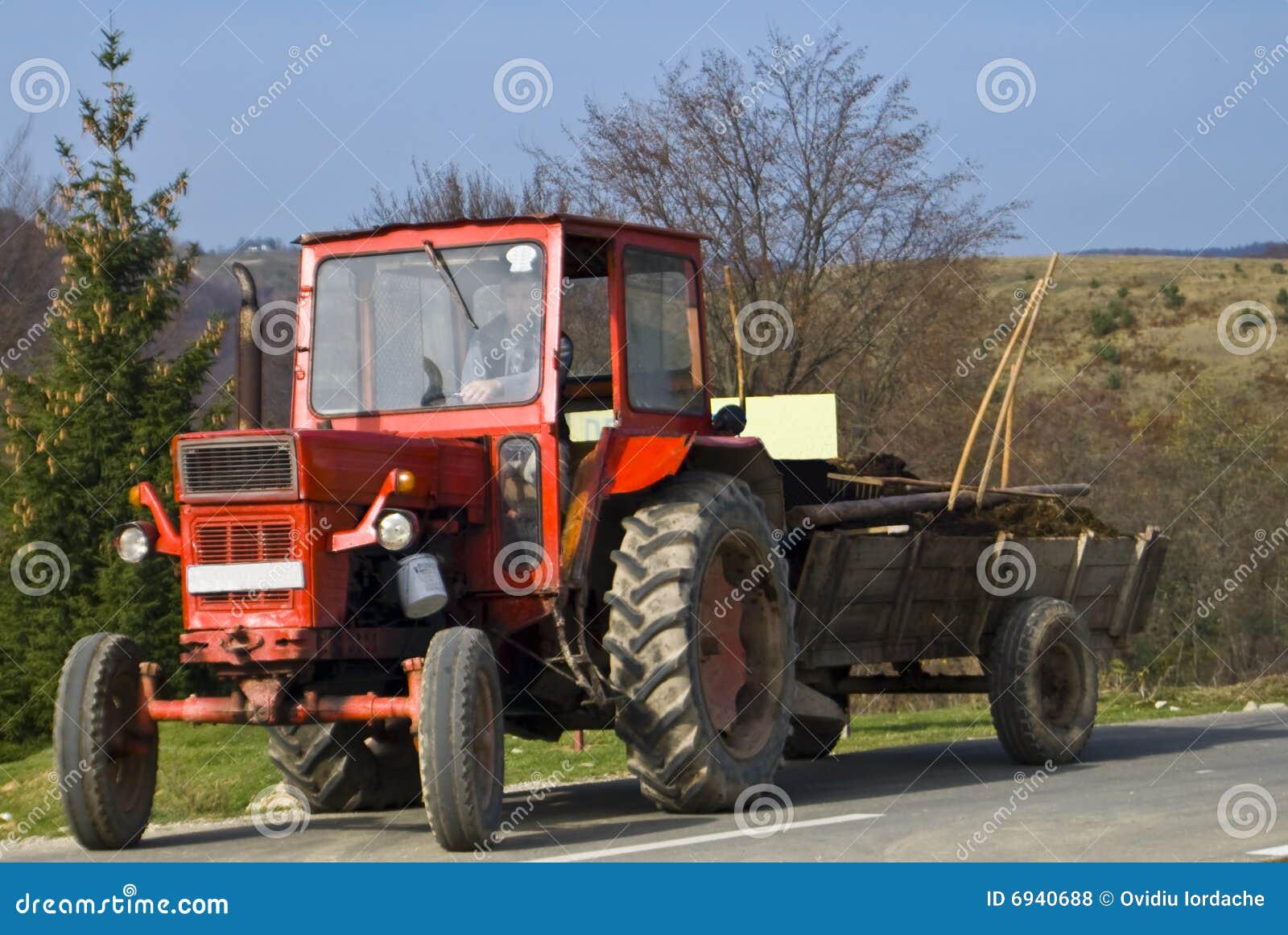 Romanian tractor stock photo. Image of track, nature, trailer - 6940688