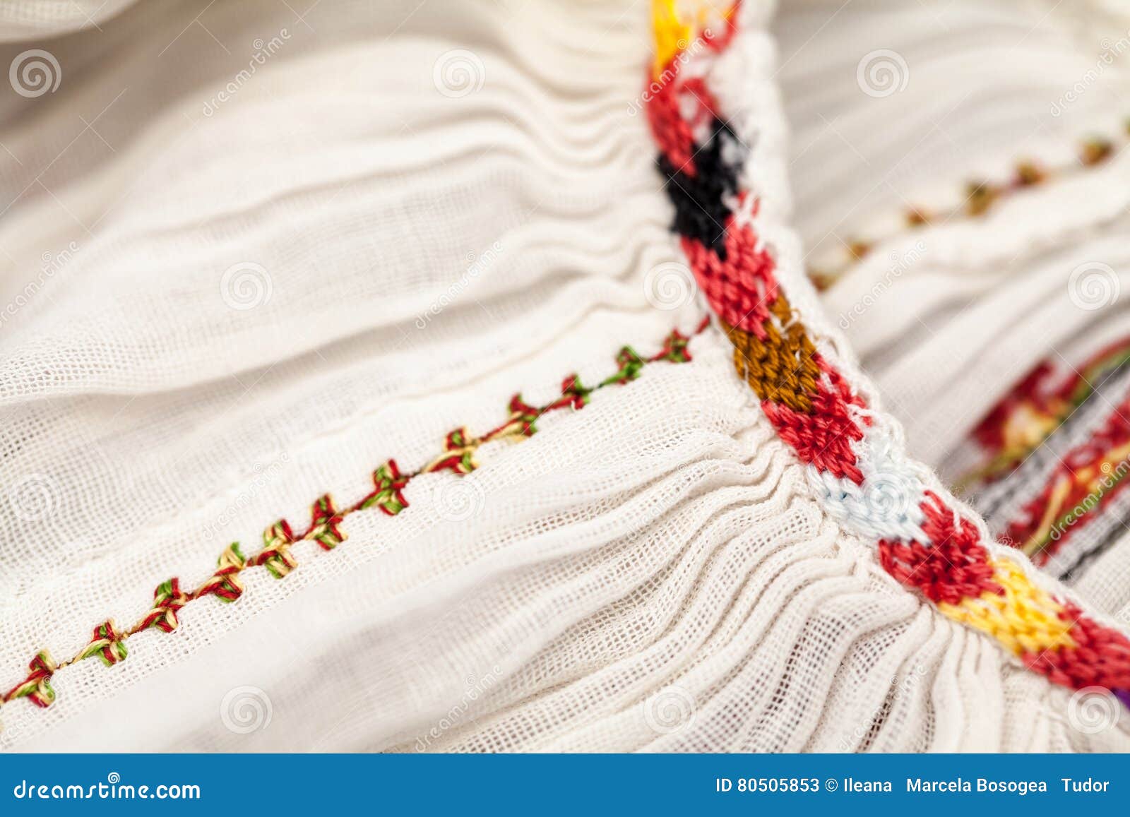 Romanian Traditional Blouse - Textures and Motifs Stock Image - Image ...