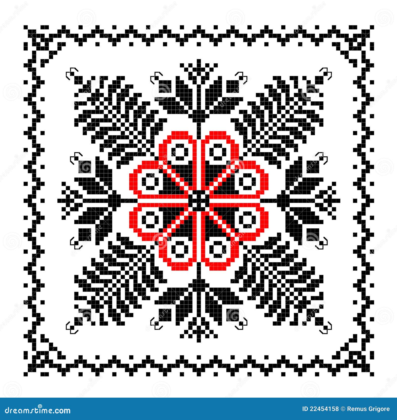 Romanian Traditional Carpet Theme Stock Illustration - Illustration of ...