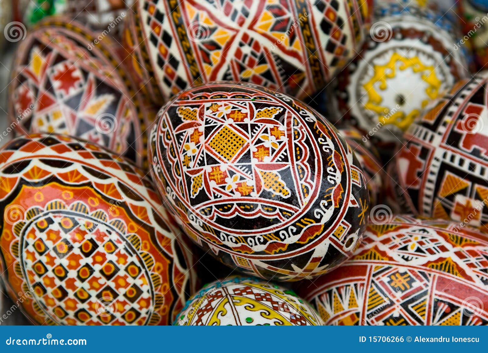 Romanian Traditional Easter Eggs Stock Photo - Image of craft, eggshell ...