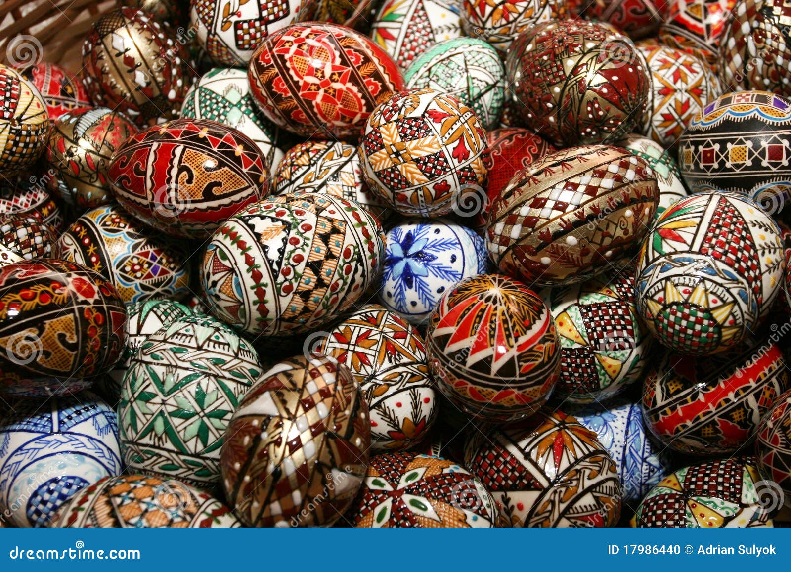 Romanian Traditional Easter Eggs Stock Photo - Image of religious ...