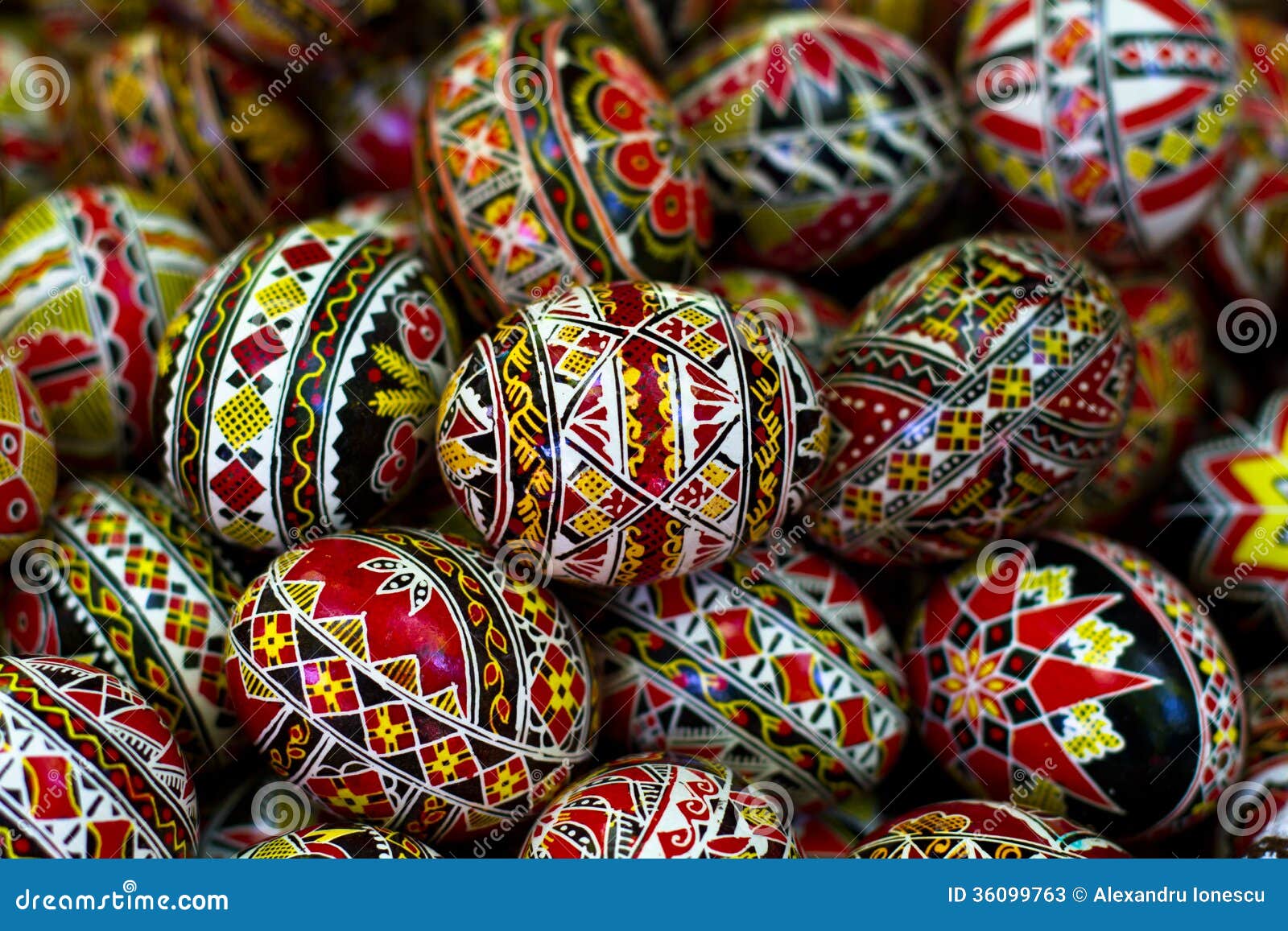 Romanian Traditional Easter Eggs Stock Image - Image of multicolored ...
