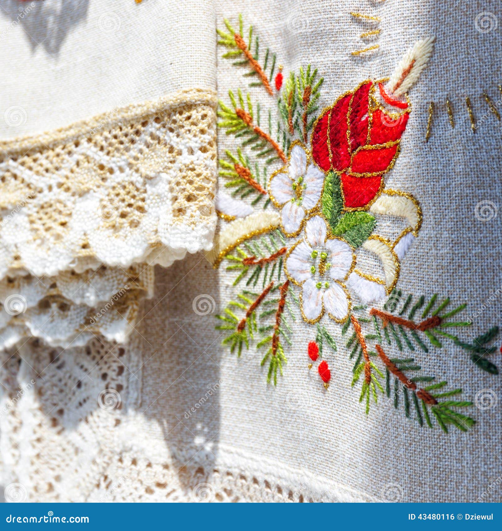 Romanian Traditional Fabric Stock Photo - Image of handmade, cloth ...