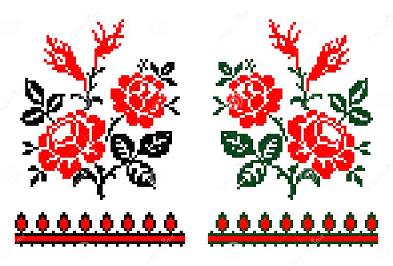 Romanian Traditional Floral Theme - Cdr Format Stock Vector ...