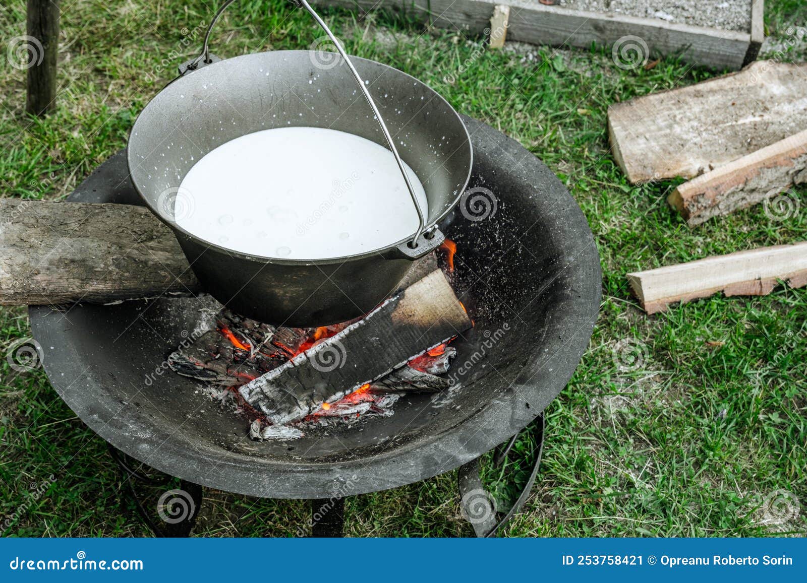 Romanian Traditional Food Prepared at the Cauldron on the Open Fire ...