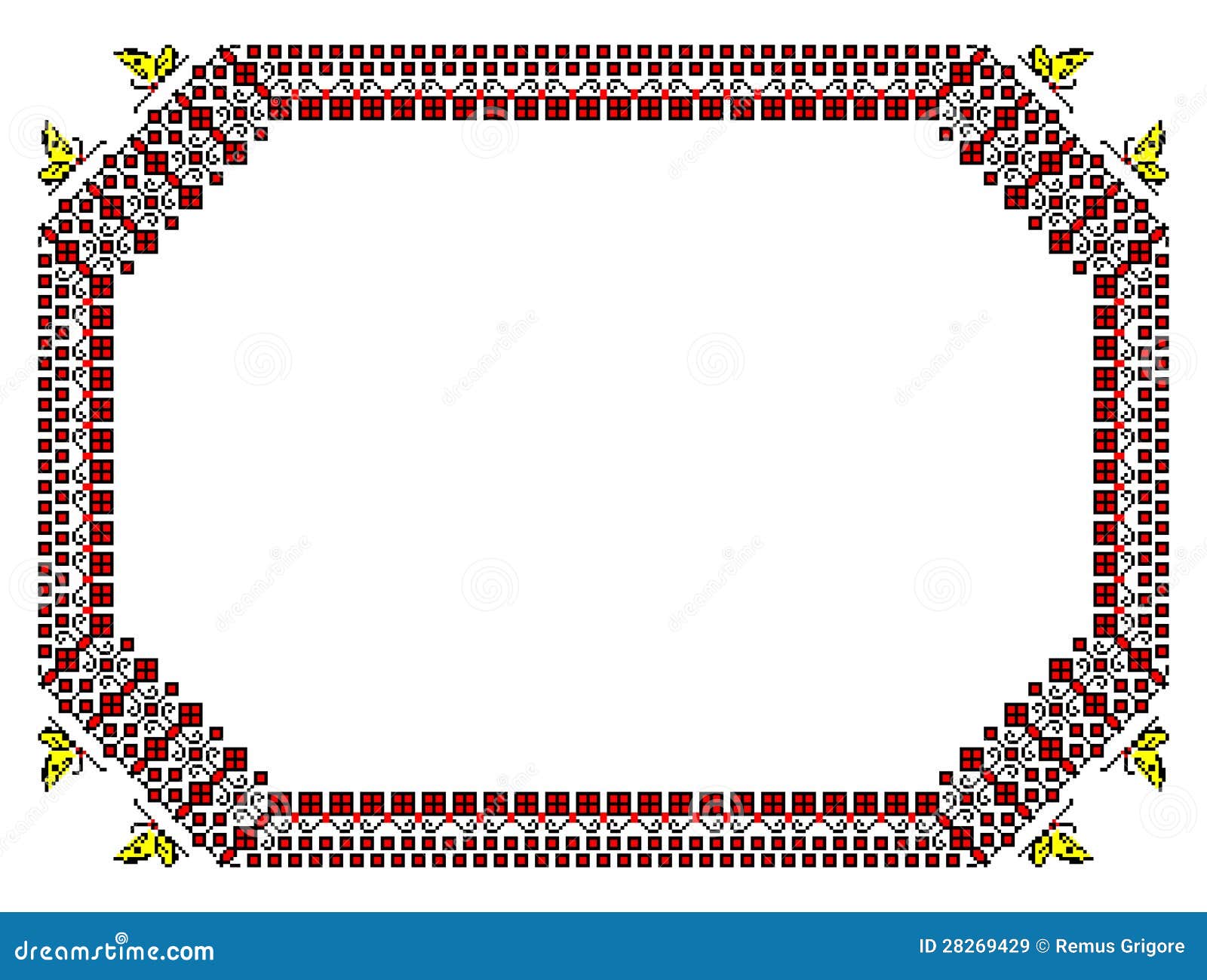 Romanian Traditional Frame - Cdr Format Stock Vector - Illustration of ...