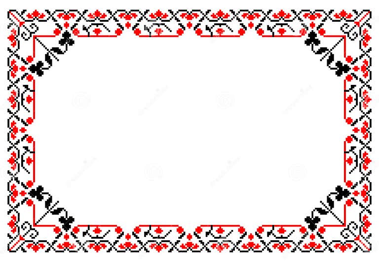 Romanian Traditional Frame - Cdr Format Stock Vector - Illustration of ...