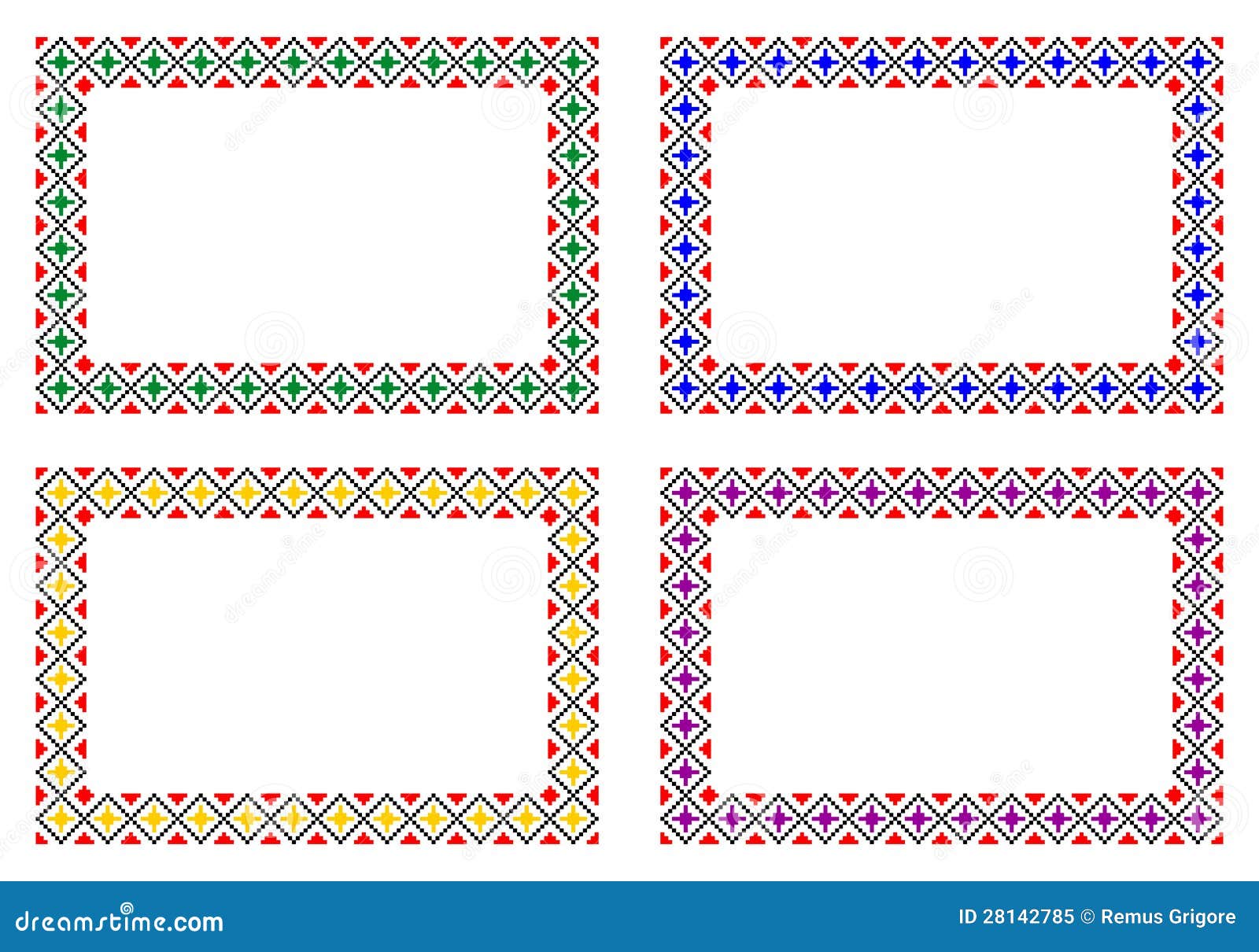 Romanian Traditional Frames - Cdr Format Stock Vector - Illustration of ...