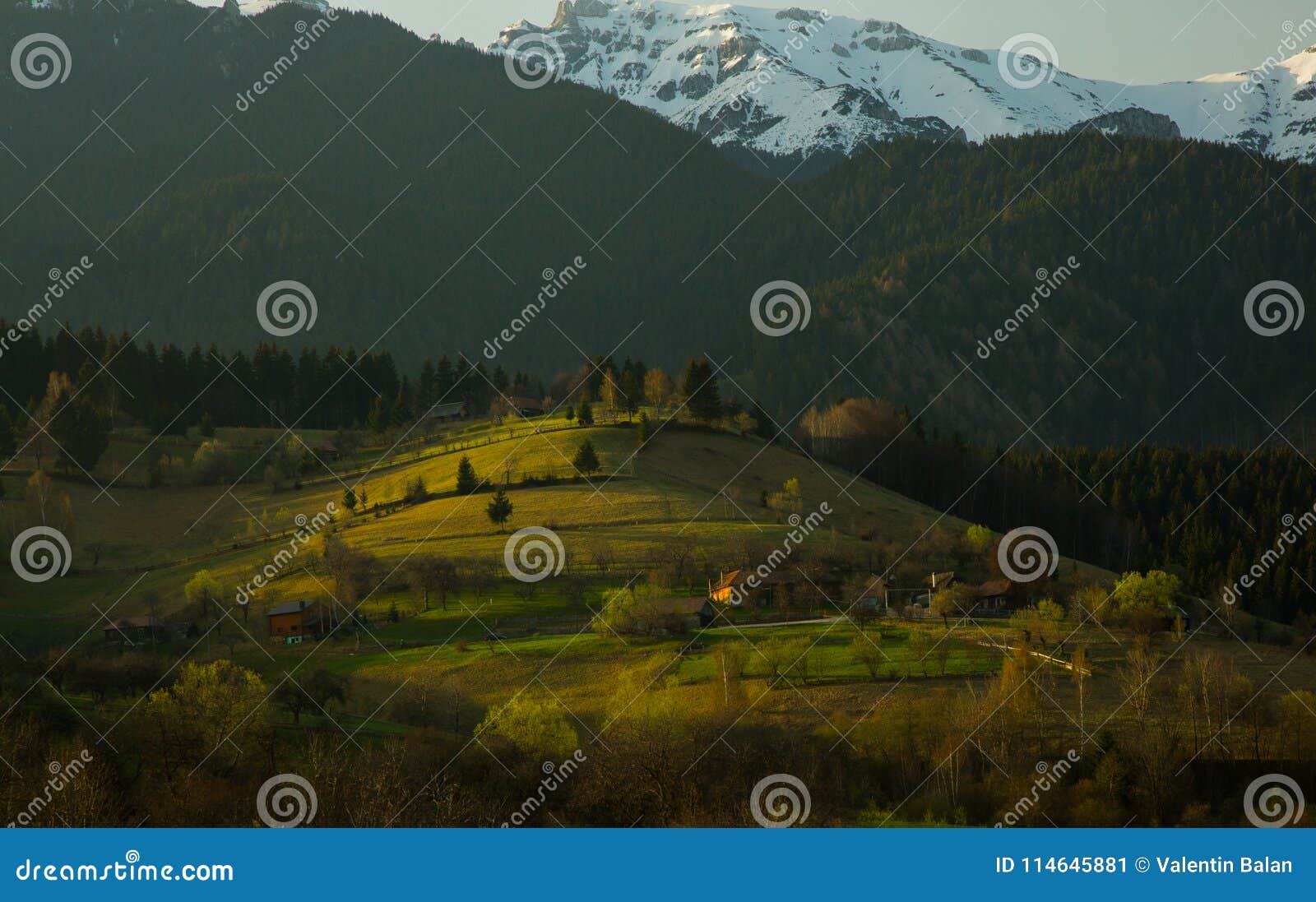 Romanian spring landscape stock image. Image of autumn - 114645881