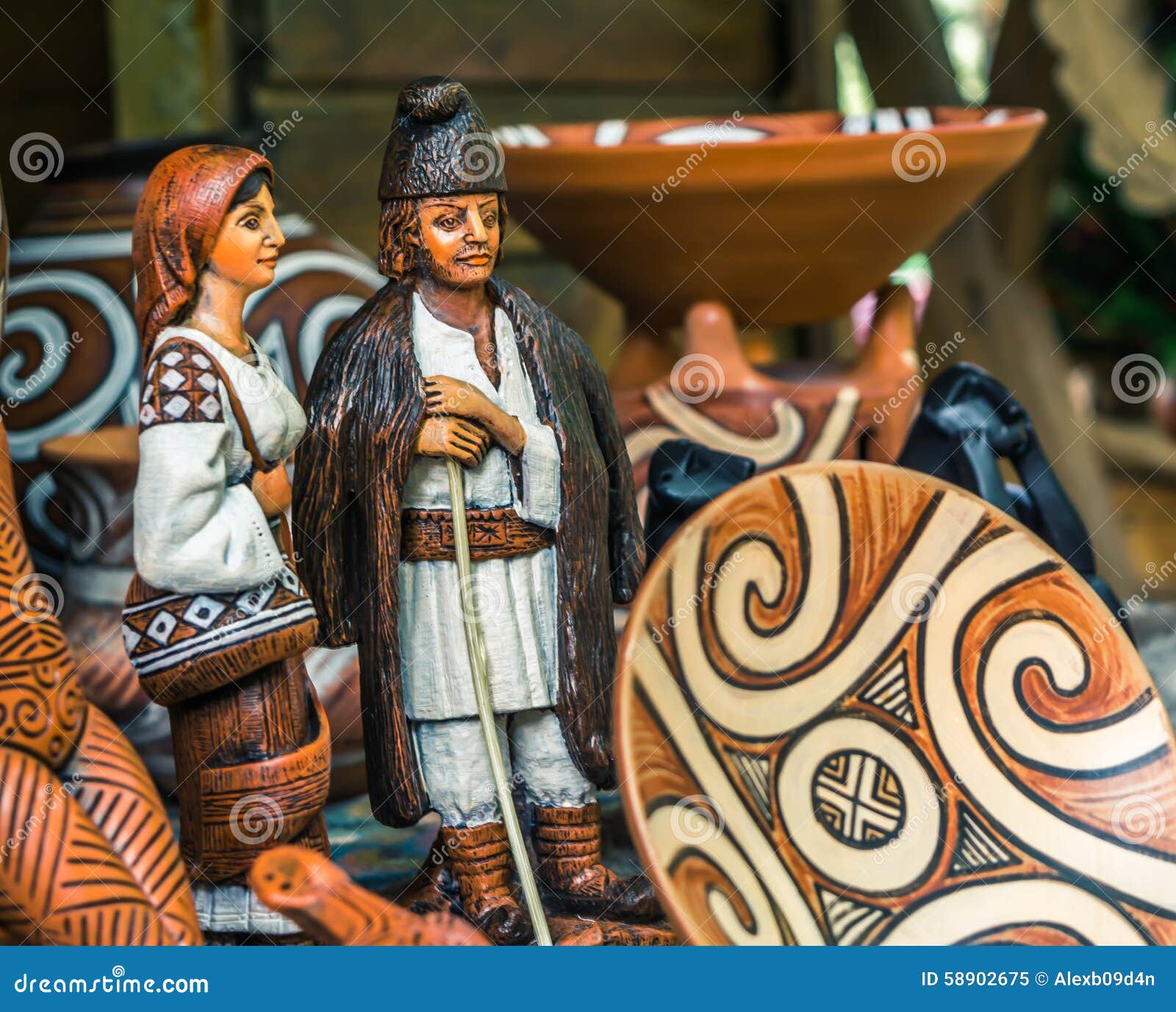 Romanian Traditional Objects Stock Image - Image of fabric, city: 58902675