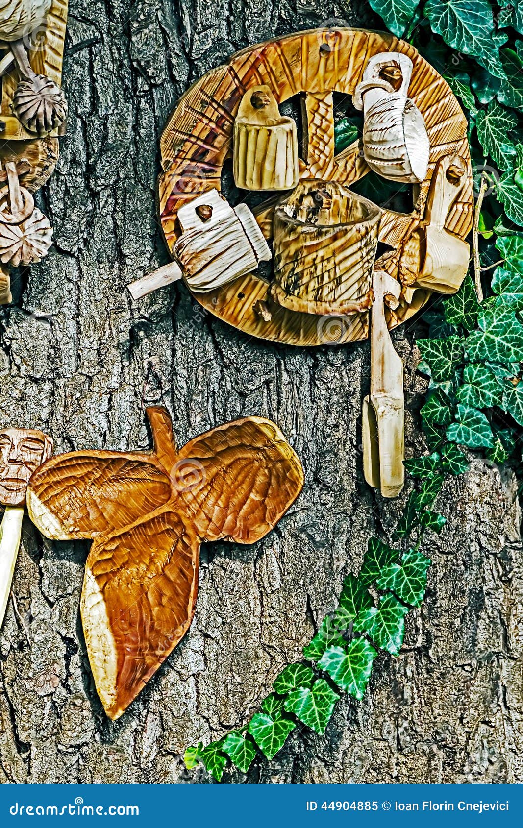 Romanian Traditional Objects of Wood 3 Stock Image - Image of tool ...