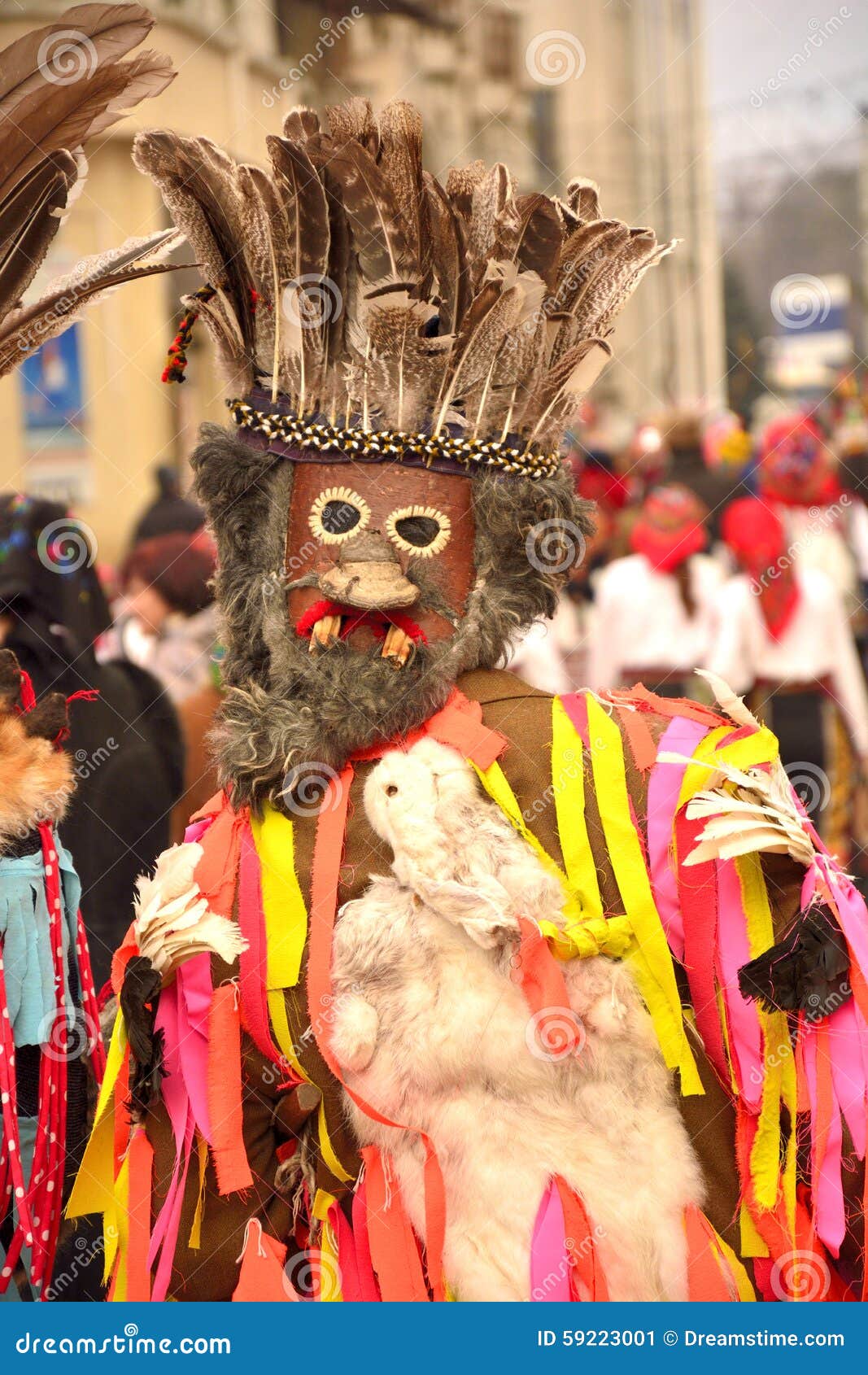 Romanian Traditional Pagan Mask Stock Image - Image of tribal, festival ...