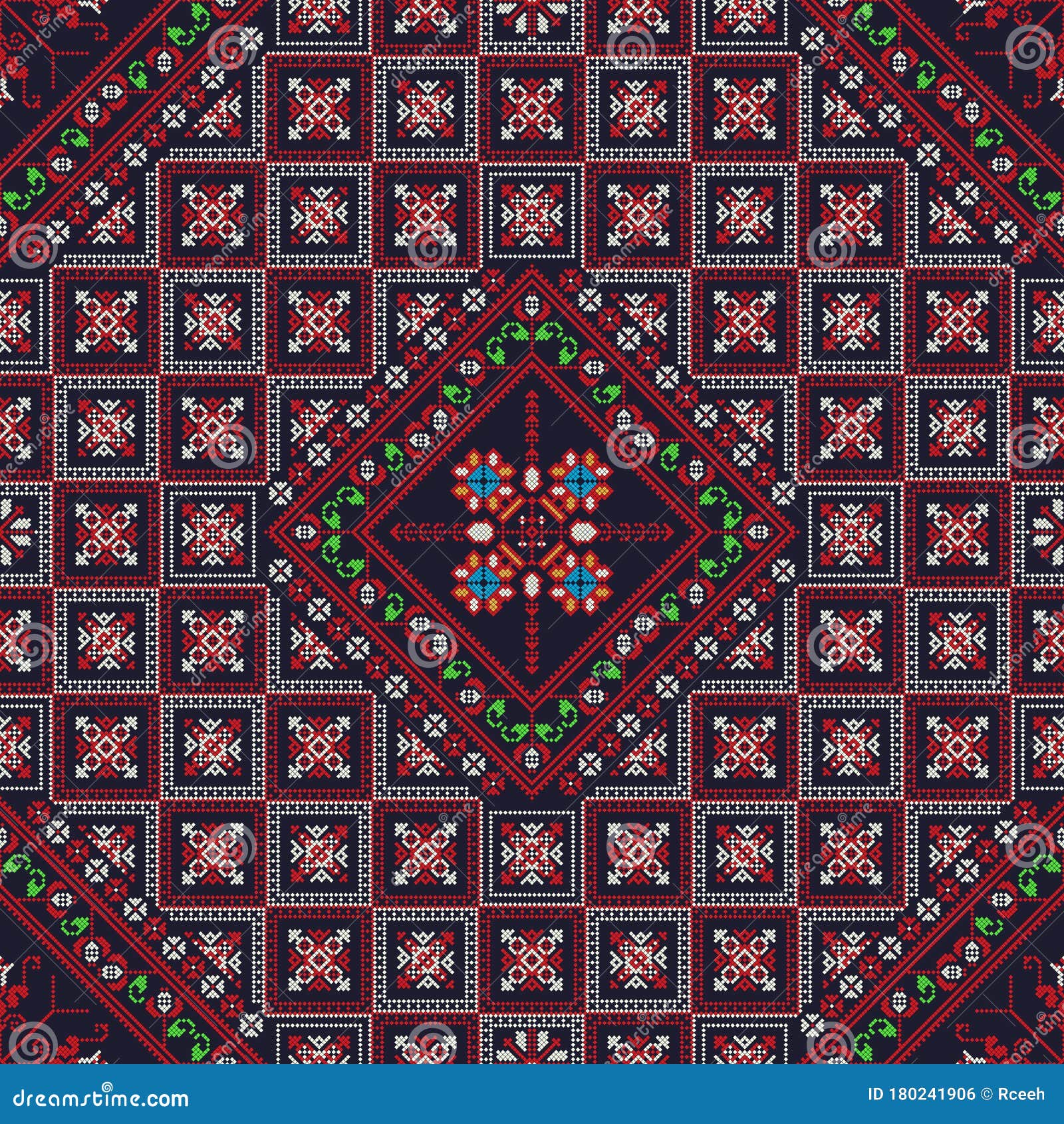 Romanian Traditional Pattern Stock Vector - Illustration of carpet ...