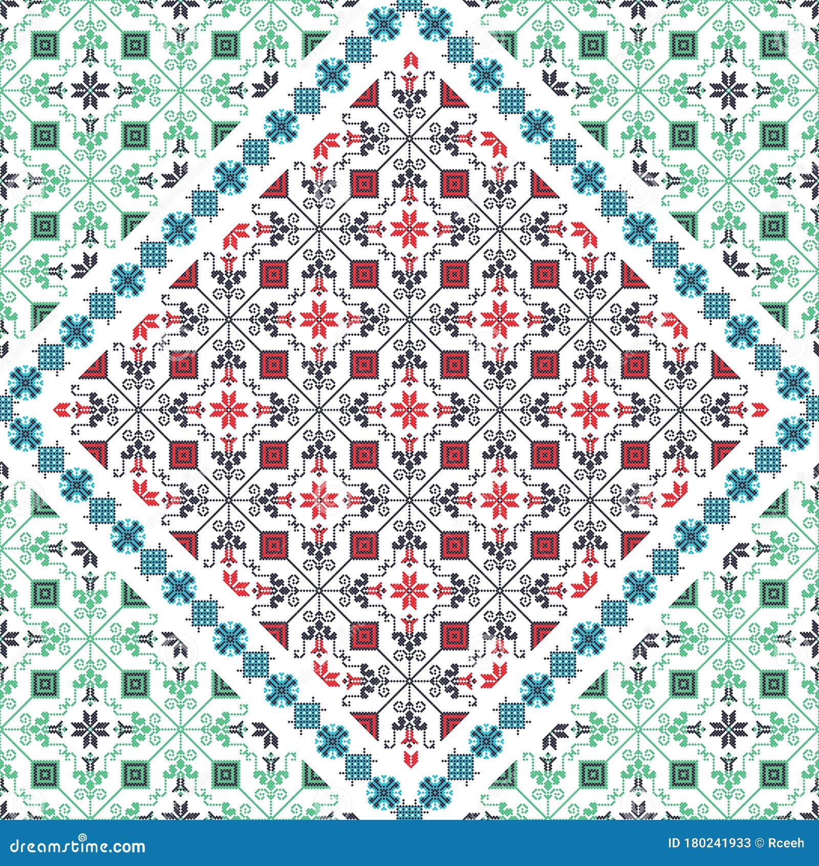 Romanian Traditional Pattern Stock Vector - Illustration of fabric ...
