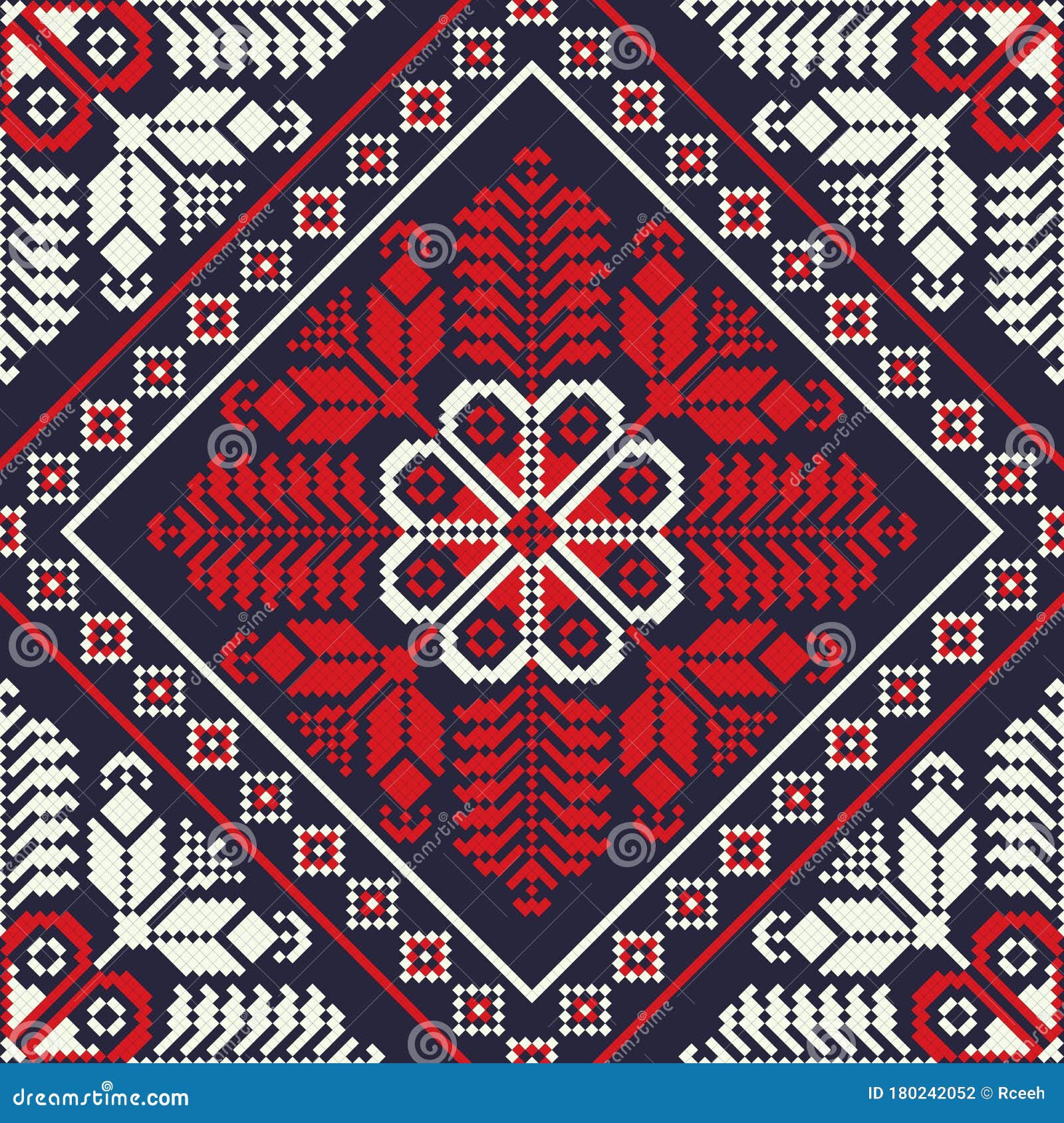 Romanian Traditional Pattern Stock Vector - Illustration of carpet ...