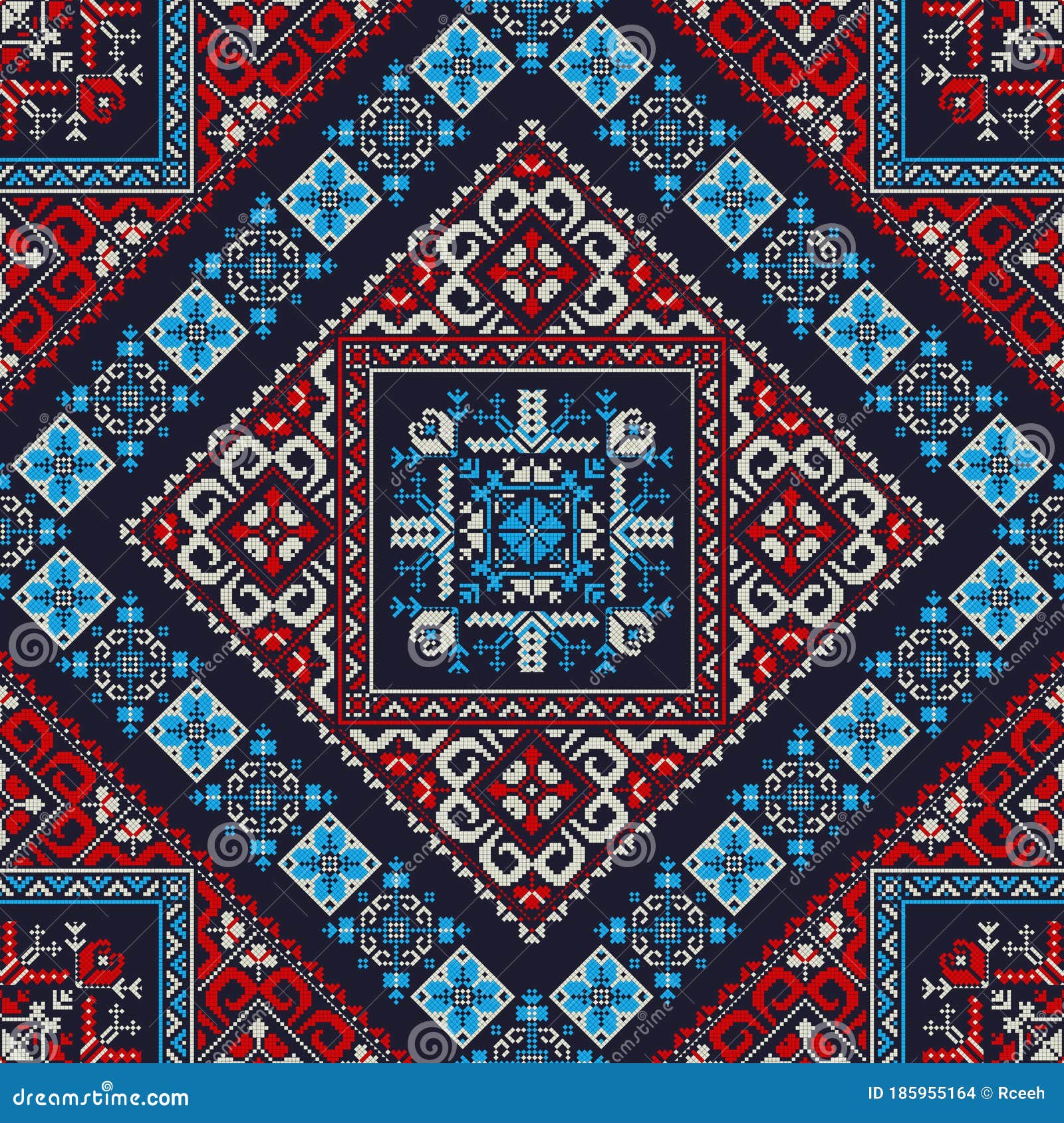 Romanian Traditional Pattern 41 Stock Illustration - Illustration of ...