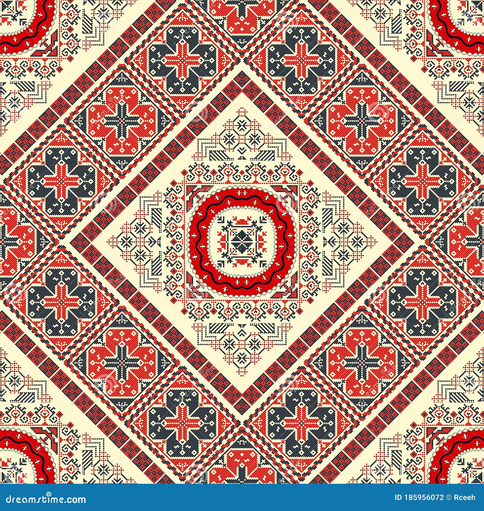 Romanian Traditional Pattern 44 Stock Illustration - Illustration of ...